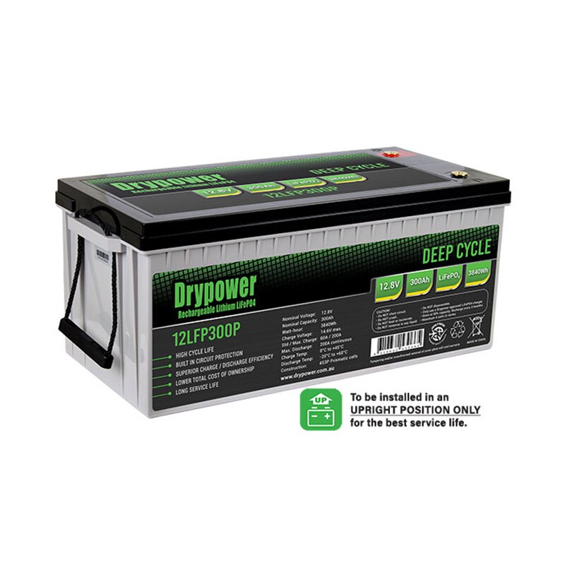 12.8V 300Ah 4S4P LiFePO4 Battery M8 Terminal - Battery World