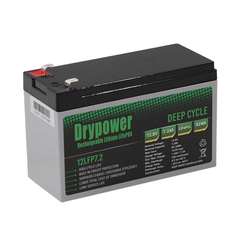 12.8V 7.2Ah 4S2P LiFePO4 Battery F2 Terminal - Battery World