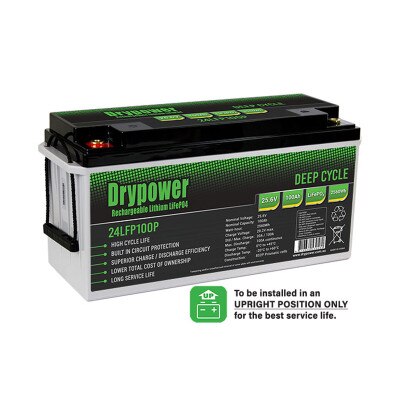 25.6V 100Ah 8S2P Prismatic LiFePO4 Battery M8 - Battery World