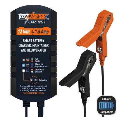 Oz Charge 12V 1.5A Battery Charger and Maintainer - Battery World