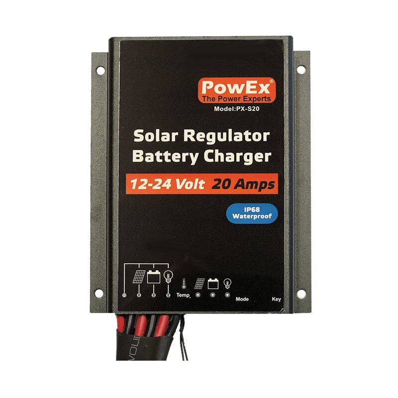 PowEx 12V/24V 20 Amp Waterproof Solar Charger - Battery World