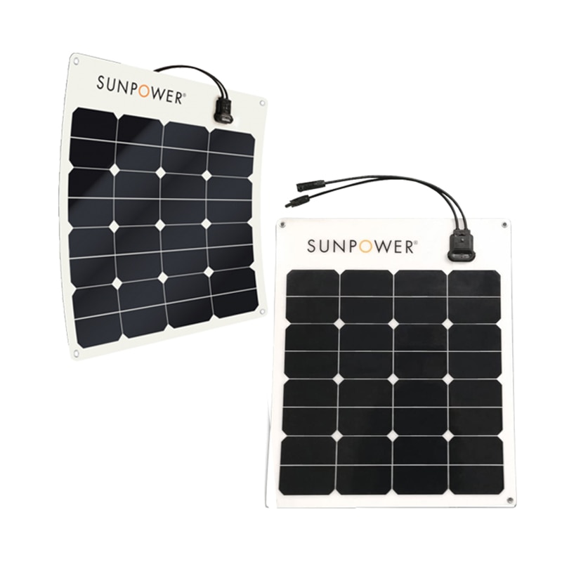 Sunpower 50 Watt Flexible Solar Panel 21.5Voc 45V Max