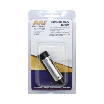 3.7V 21700 size 5000mAh Protected torch battery - Battery World