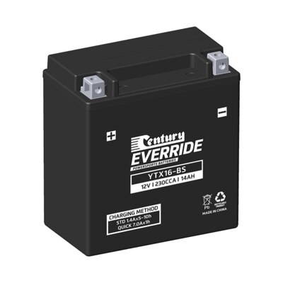 YTX16-BS Century Motorcycle Battery - Battery World