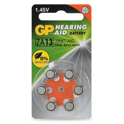 GP 1.4V 255mAh Zinc Air Cells x 6 - Battery World